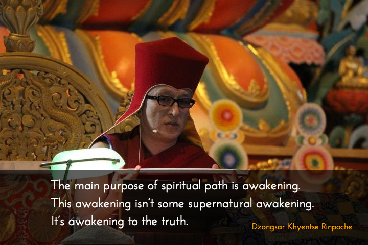 Awakening to the truth ~ Dzongsar Khyentse Rinpoche - Just Dharma